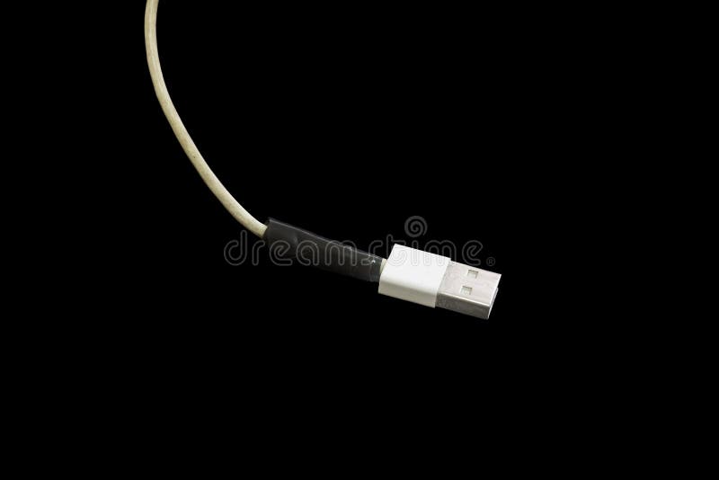 Old USB plug cable stock image. Image of danger, closeup - 107152745