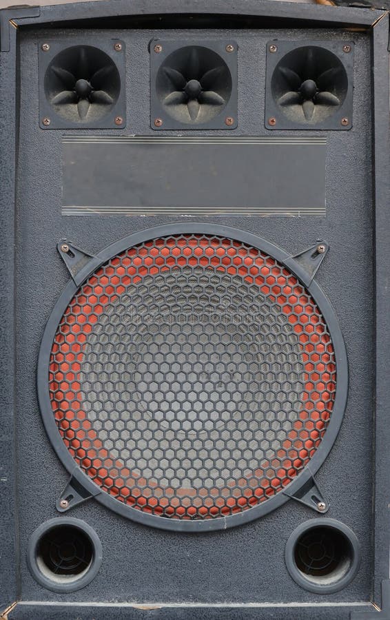 Old Used Audio Speaker Texture on Dark Blue Stock Photo - Image of ...