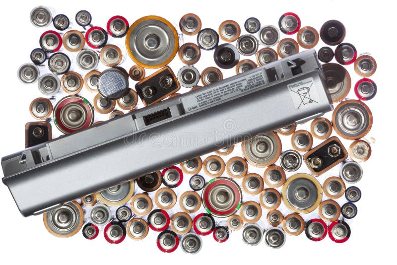 Old used batteries stock photo. Image of disposable, horizontal - 80793990