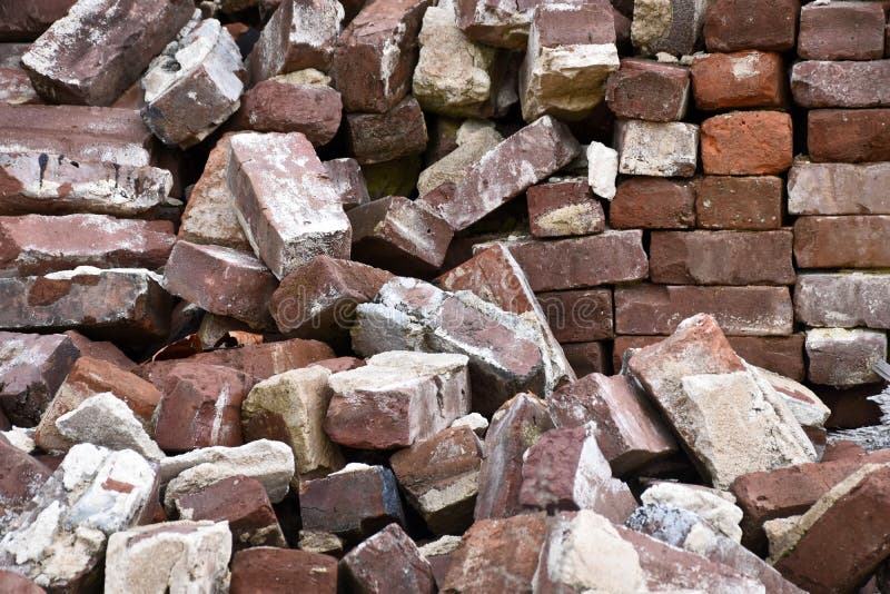 Old Used Bricks stock photo. Image of chipped, aged, cement - 86627382