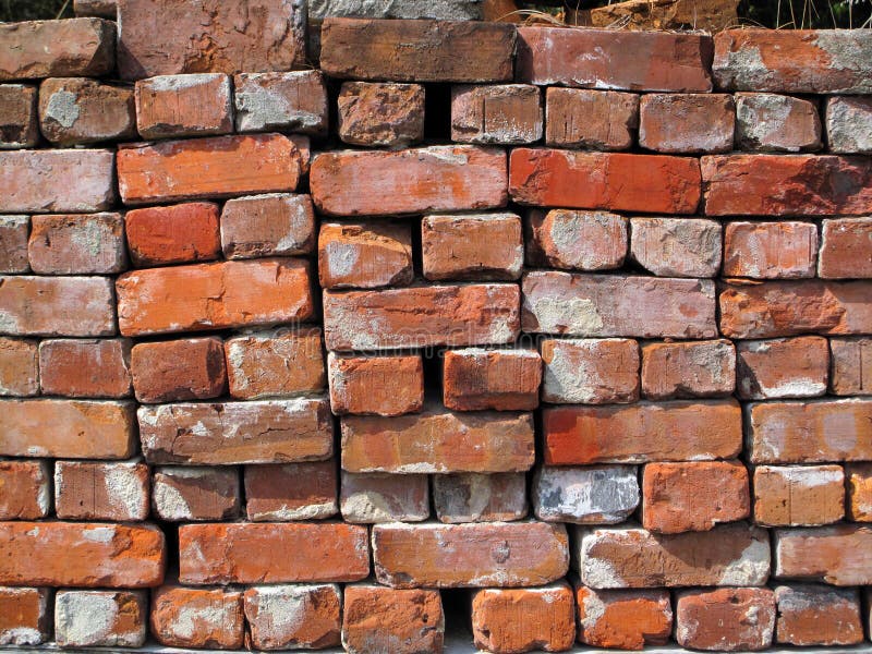 A Old Used Bricks stock photo. Image of bricklayers, ceramic - 77886678