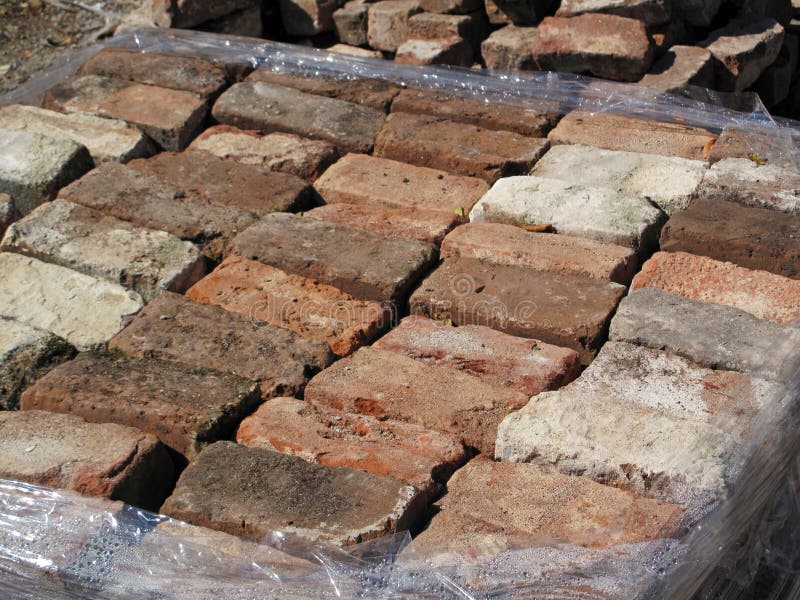 A Old Used Bricks stock image. Image of casual, brickwork - 79621603