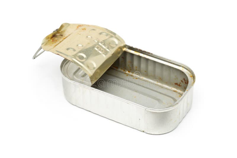 Old Used Dirty Empty Fish Tin Can Stock Photo - Image of container ...