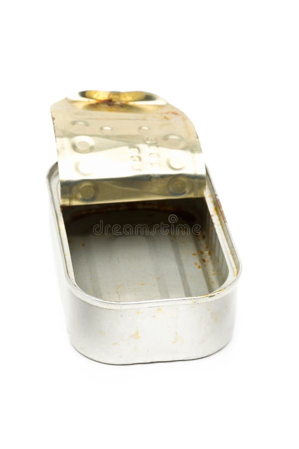 Old Used Dirty Empty Fish Tin Can Stock Photo - Image of eating, opened ...