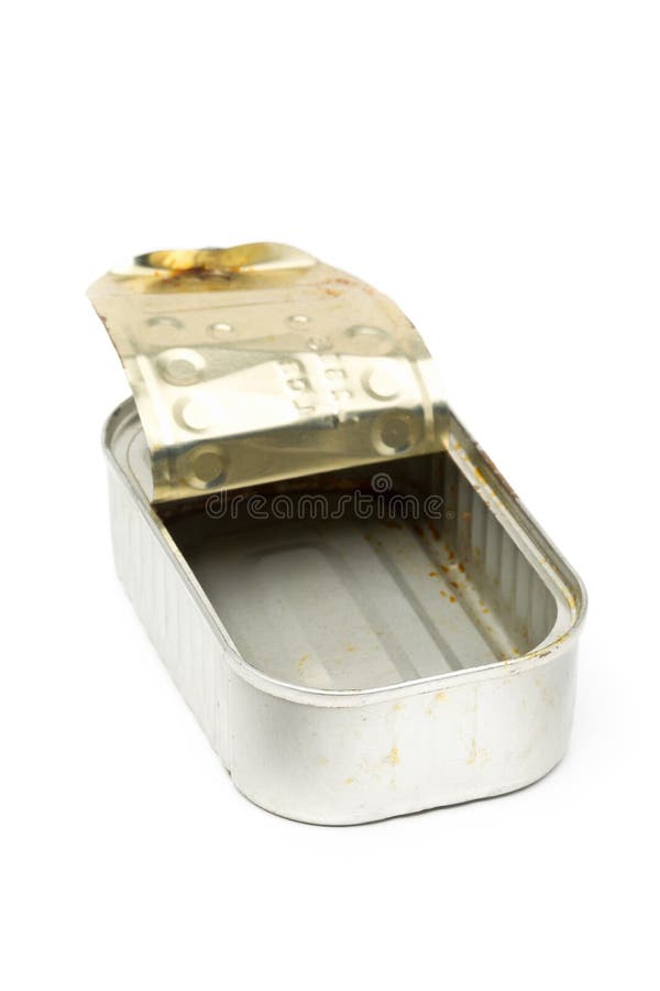 Old Used Dirty Empty Fish Tin Can Stock Photo - Image of aluminum ...