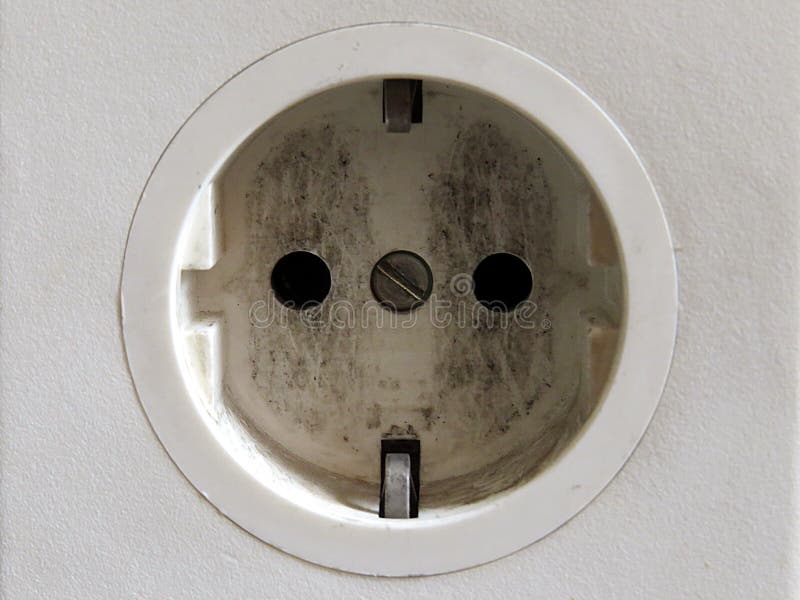 Old Used European Office White Connector Stock Image - Image of ...