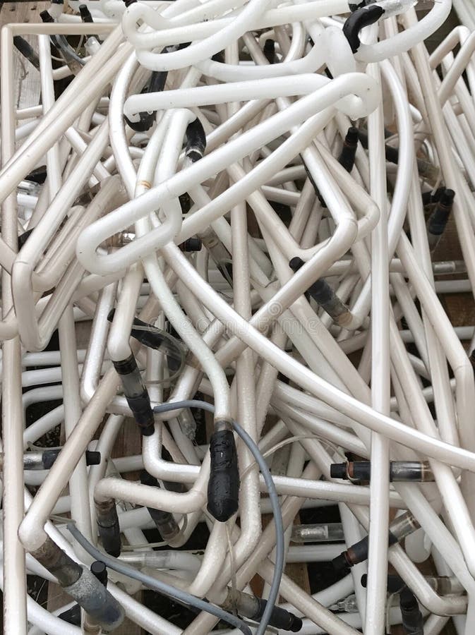 Old used fluorescent tube stock photo. Image of electric - 86174908