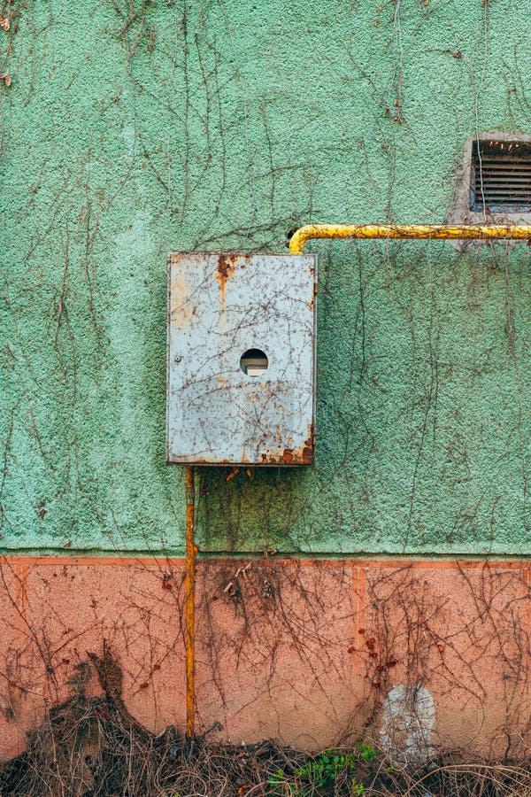 Old Used Gas Meter on House External Wall Stock Photo - Image of ...