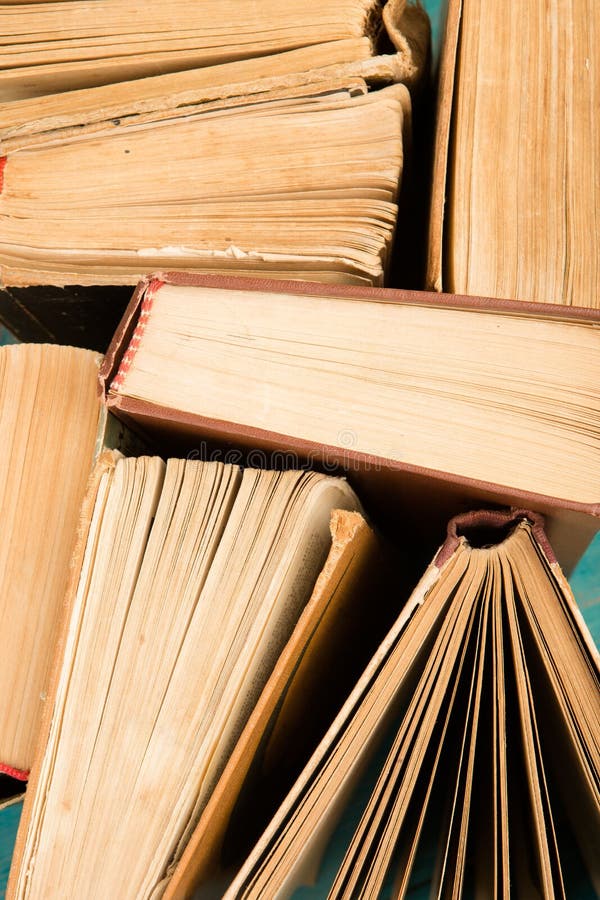 Old Used Hardback Books or Text Books Stock Photo - Image of fiction ...