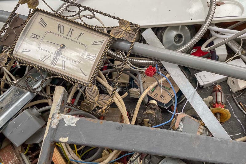 Old and Used Items at the Junkyard Stock Photo - Image of concrete ...