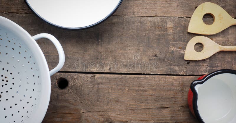 Old used kitchen utensils stock photo. Image of knife - 66454562