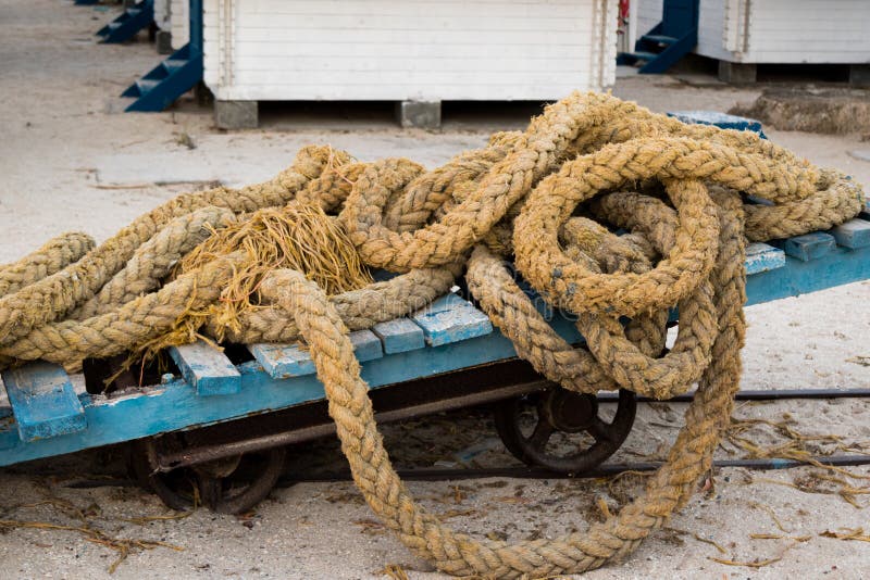 Nautical ship rope stock photo. Image of nautical, equipment - 195178670