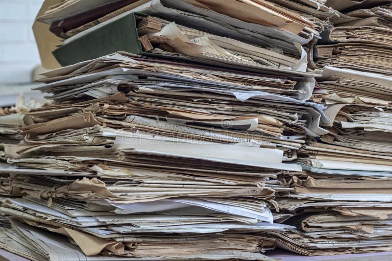 Old used papers. stock photo. Image of data, closeup - 278676816