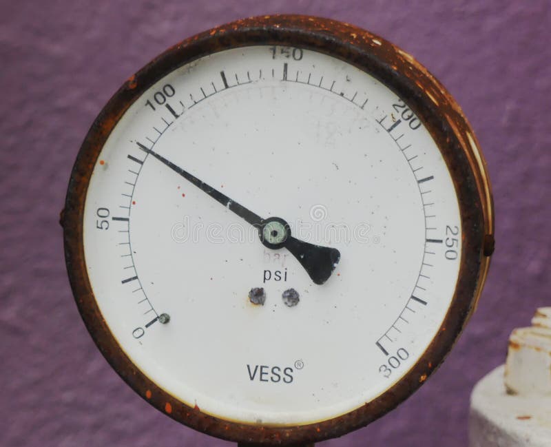 Old used pressure meter stock image. Image of watch - 240829211