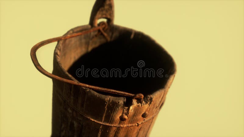 Old Used Rusted Wooden Bucket Stock Photo - Image of garden, texture ...