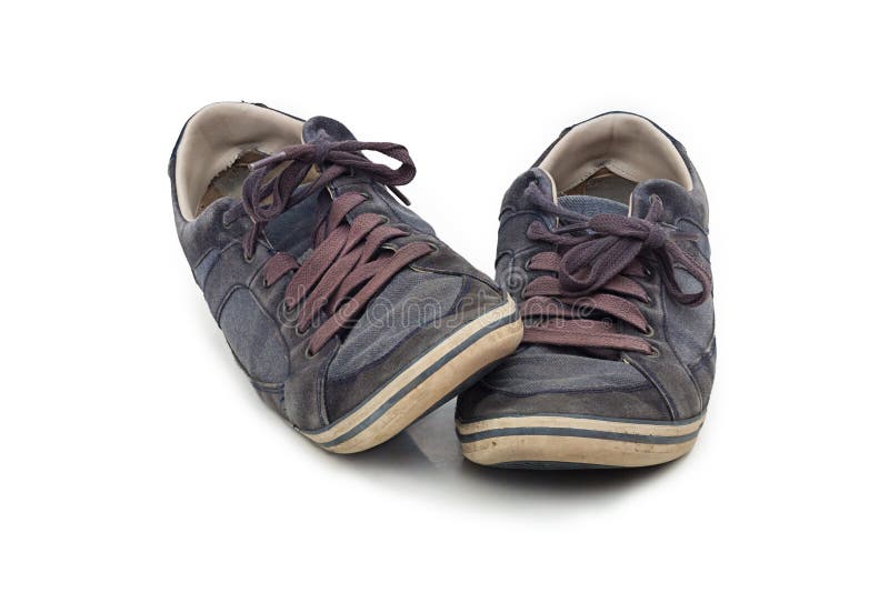 Old used shoes isolated stock image. Image of background - 58969583