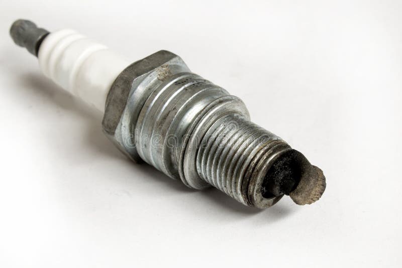 Old Used Spark Plug Isolated on White Stock Photo - Image of automobile ...