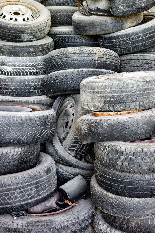 Old used tires stock image. Image of recycle, automobile - 260969503
