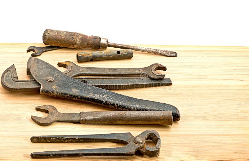 Old used tools stock image. Image of craft, crafted, spanner - 73281087