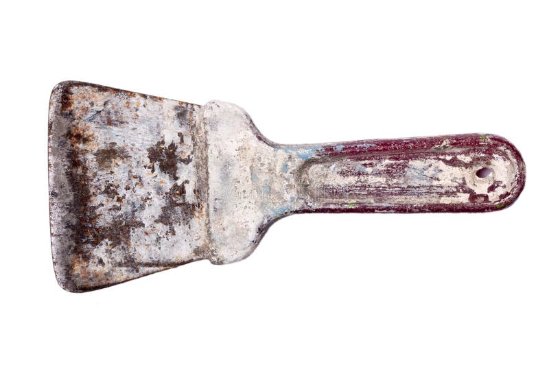 Old Used Trowel on White Background Stock Photo - Image of plaster ...