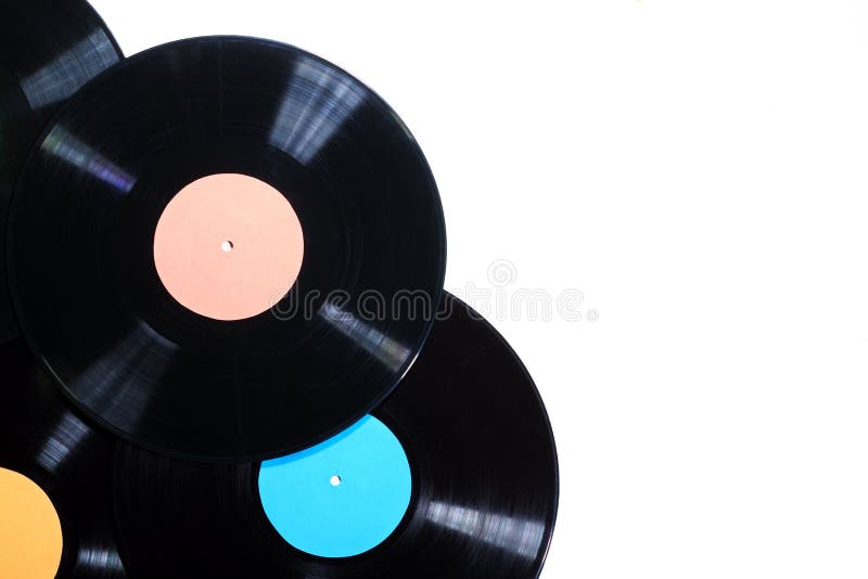 Old used vinyl record stock image. Image of used, shiny - 53761001