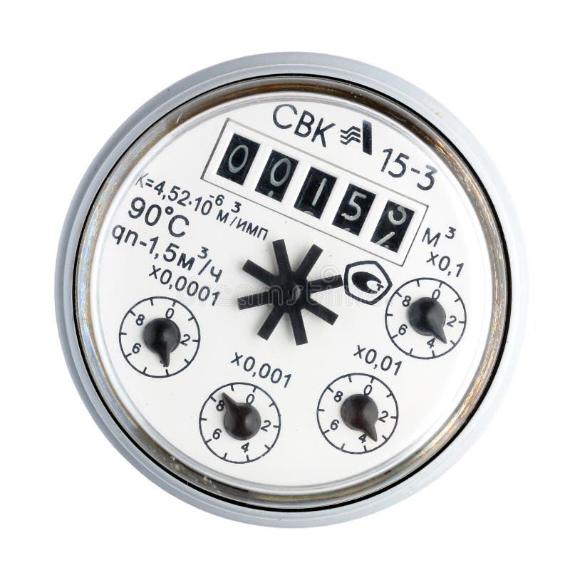 Old water meter stock image. Image of feet, gage, cubic - 24346657