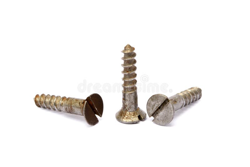 Old used wood screws stock image. Image of head, fastening - 73229325