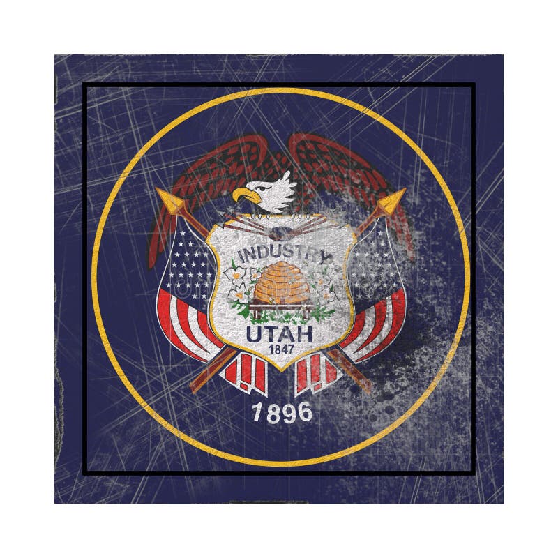 Utah flag icon stock illustration. Illustration of flag - 111386876