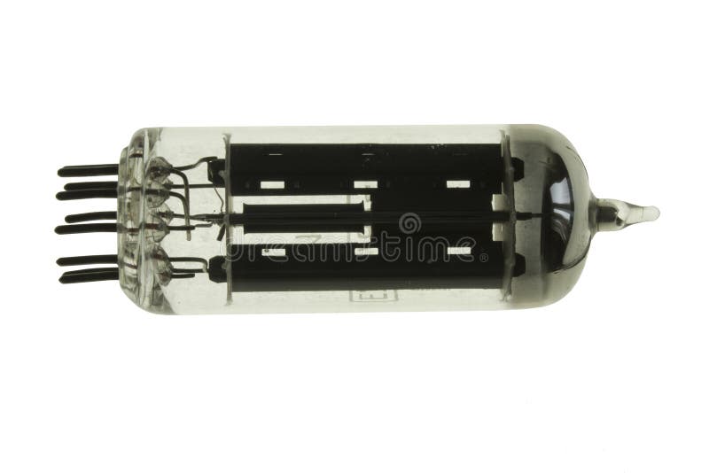 Old vacuum radio tube stock image. Image of anode, analog - 38669325
