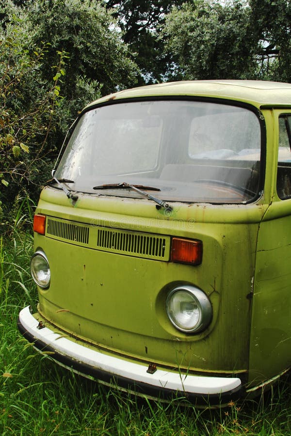 Old van stock photo. Image of green, ride, road, classic - 46091326