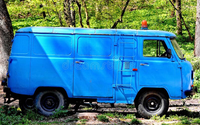 Old van stock image. Image of mobile, automobile, days - 75637687