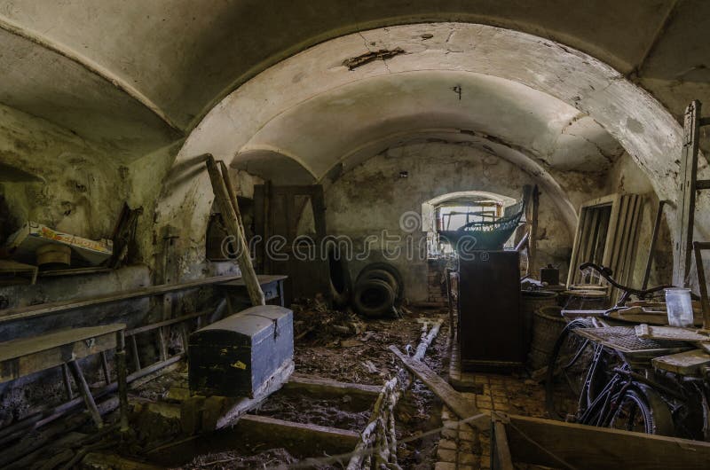 Vault in old castle stock photo. Image of architecture - 124501616