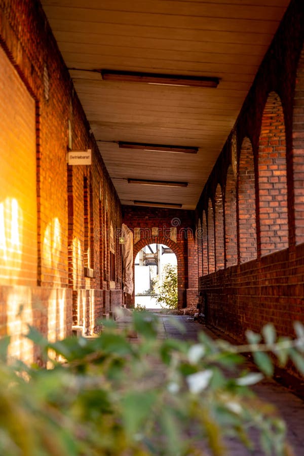 An old vaulted corridor stock image. Image of architecture - 259670849