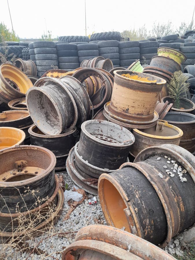 Old vehicle rims stock image. Image of vehicle, oldrim - 200411665