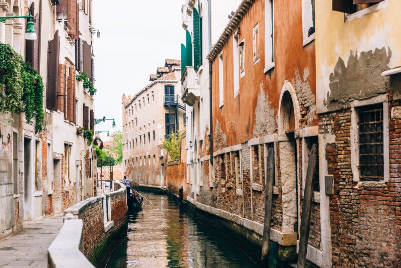 The Old Venice Streets of Italy Editorial Stock Image - Image of bridge ...