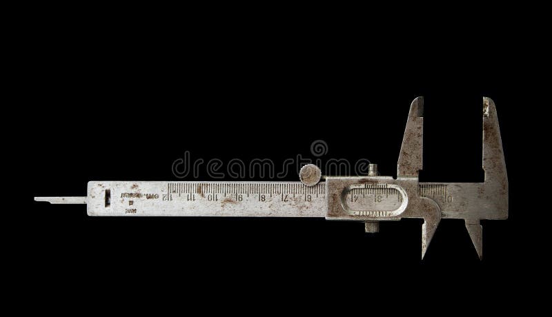 Old vernier calipers stock image. Image of metal, industrial - 24282095