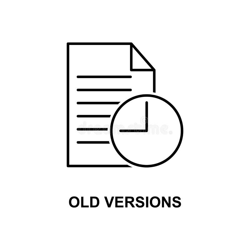 Old Versions Icon. Element of Simple Web Icon with Name for Mobile ...