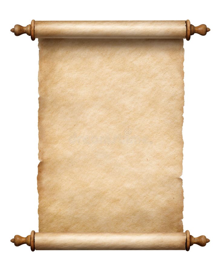 Old Vertical Paper Scroll Isolated Stock Photo - Image of isolated ... Old Vertical Paper Scroll Isolated Stock Photo - Image of isolated ...