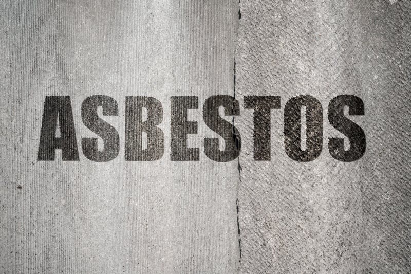 Old and Very Dangerous Asbestos Roof. Asbestos Dust in the Environment ...