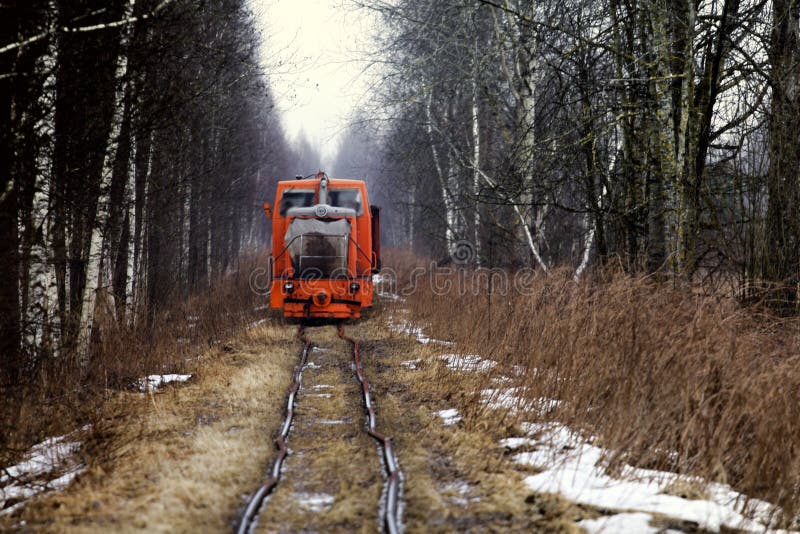 Train Rides on Rails Deformed Stock Photo - Image of branch, proclivity ...