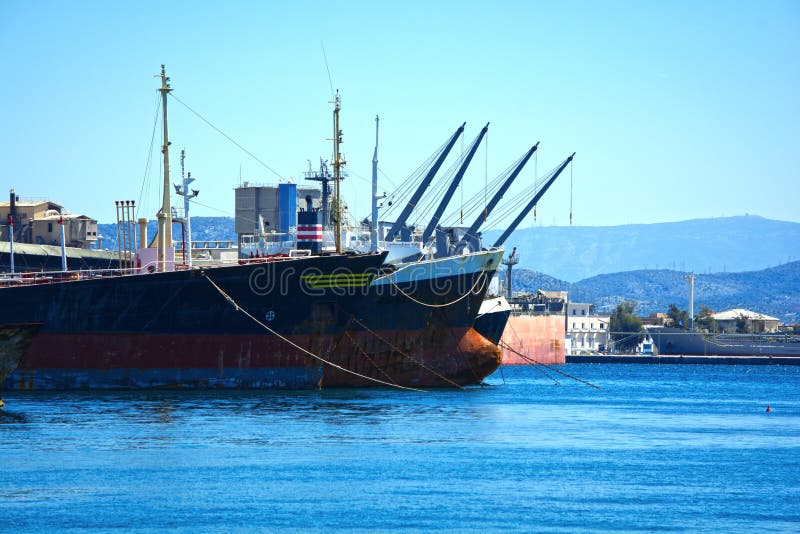Old vessels stock photo. Image of anchore, greece, mooring - 53133588