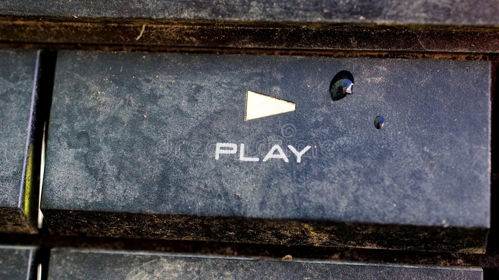 Old VHS Video Recorder Dirty Control Buttons Stock Image - Image of ...