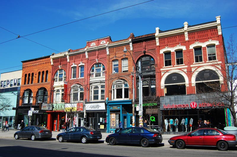 Old Victorian Storefronts in Toronto Editorial Stock Photo - Image of ...