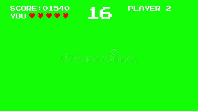 Old Video Game Arcade Screen Green Screen Background Stock Footage ...