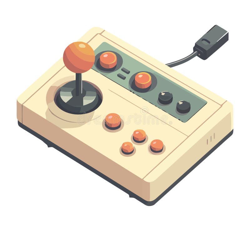 Old video game control stock vector. Illustration of joystick - 275377674