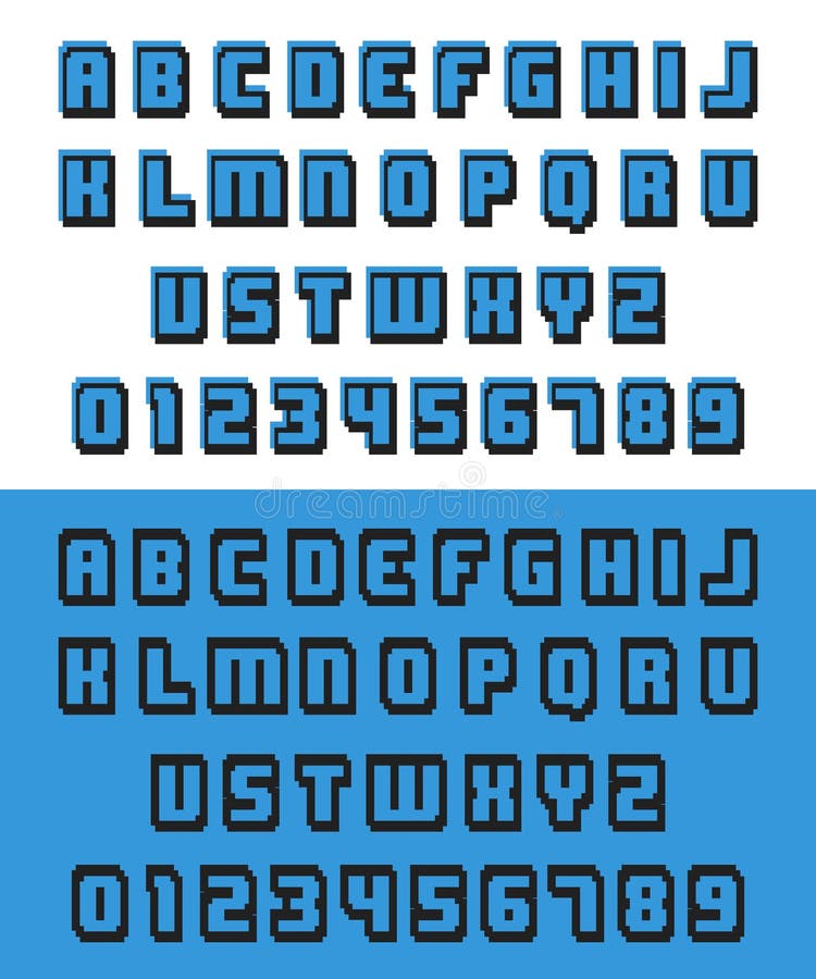 Old video game font stock vector. Illustration of sign - 74799091