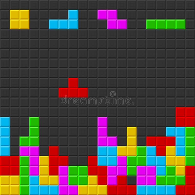 Old Video Game Square Background. Vector Editorial Stock Image ...