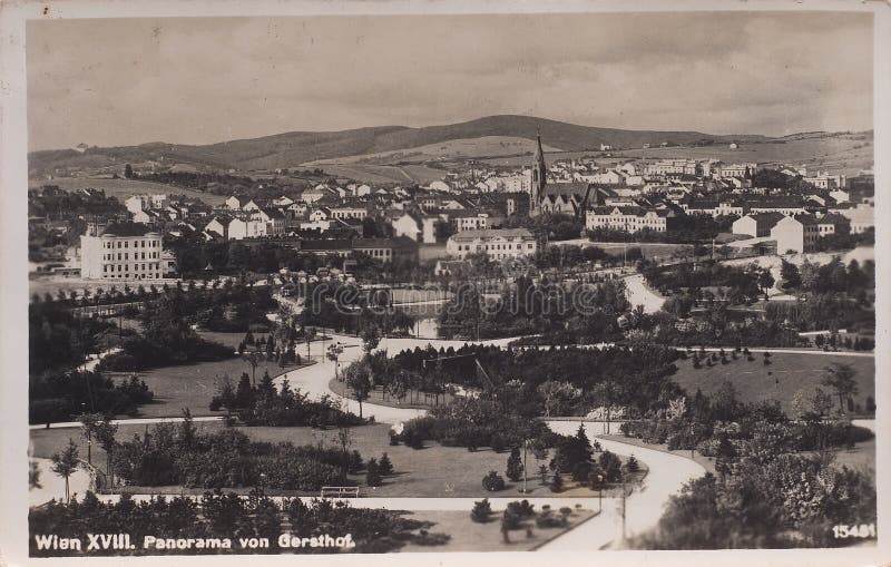 An Old View of the Suburbs of Vienna, Austria Editorial Stock Image ...