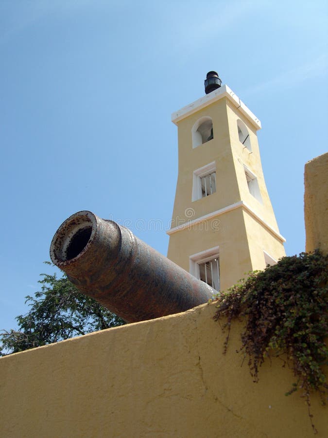 Old View Tower stock image. Image of yellow, history, blue - 285589