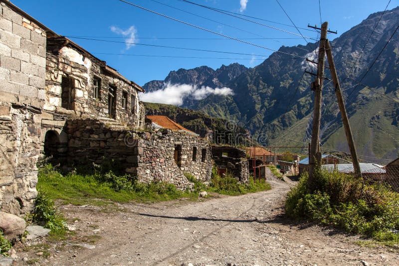 Old Village in the Mountains of Georgia Stock Image - Image of ...